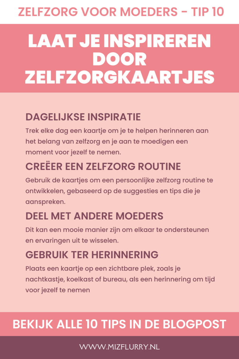 Zelfzorg voor moeders - 10 tips - MizFlurry - activiteiten voor ...