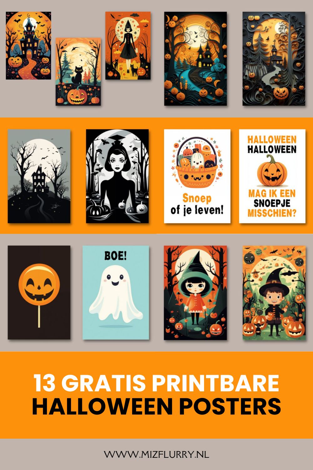 13 gratis printbare Halloween posters - MizFlurry - activiteiten voor ...