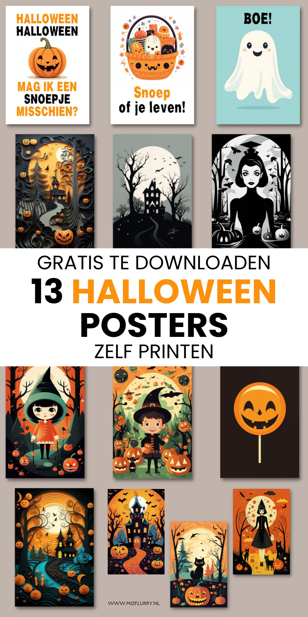 13 gratis printbare Halloween posters - MizFlurry - activiteiten voor ...