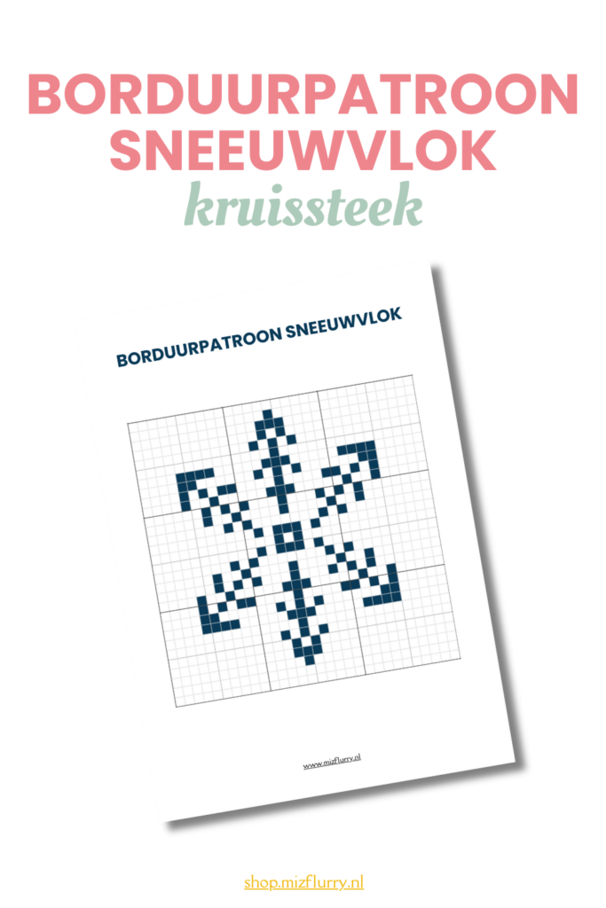 Borduurpatroon sneeuwvlok (kruissteek) - MizFlurry - activiteiten voor kinderen en moeders