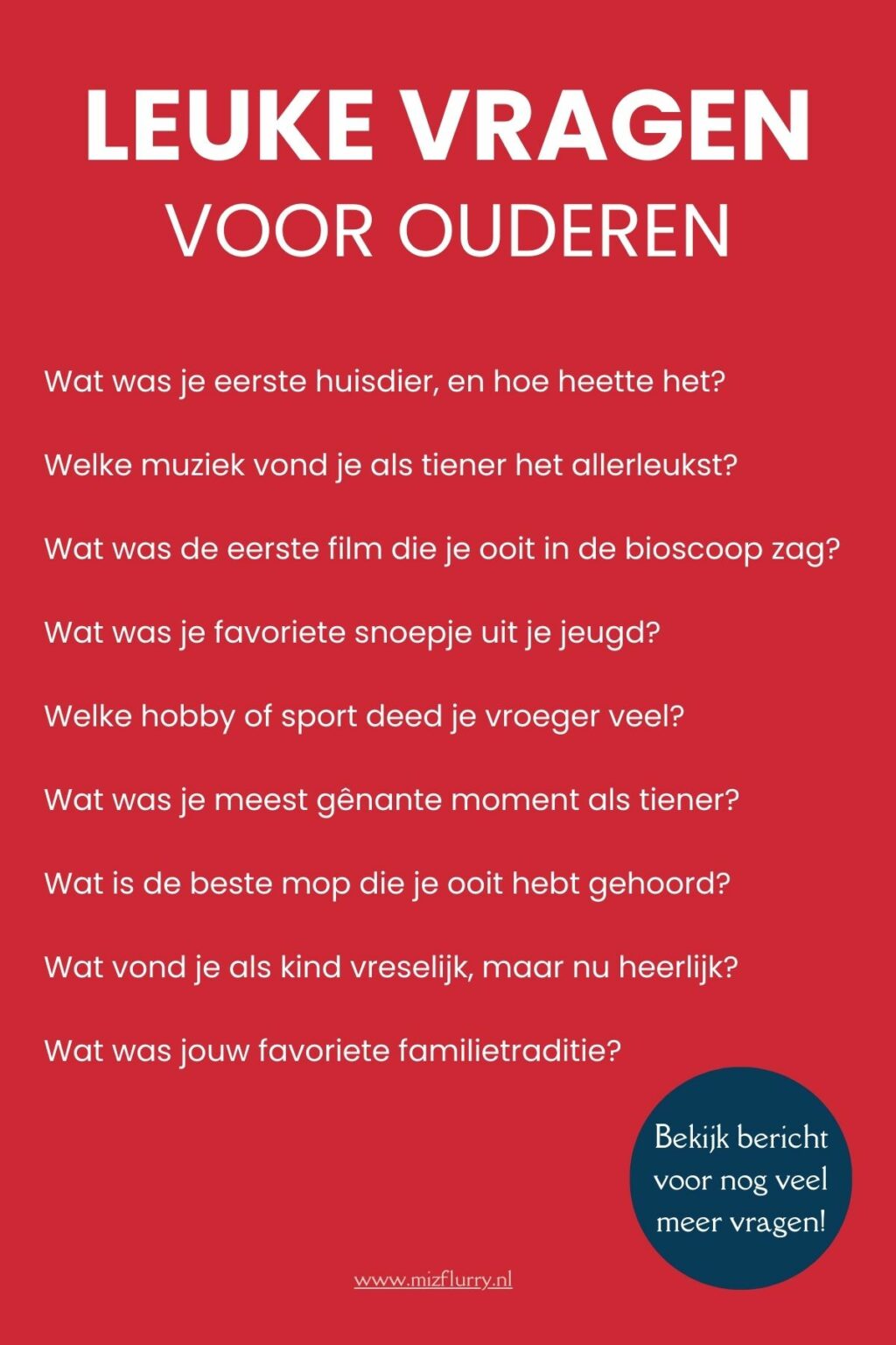 Leuke vragen stellen aan elkaar? 350 ideeën voor alle leeftijden - MizFlurry - activiteiten voor ...