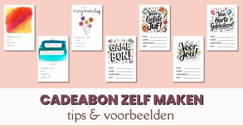 Cadeaubon zelf maken - tips en voorbeelden - MizFlurry - activiteiten ...